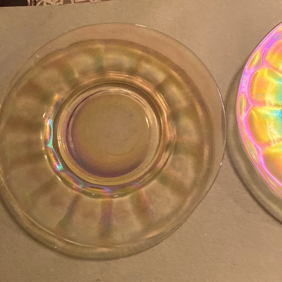 Other | Vintage Carnival Glass Plates Very Pretty | Poshmark